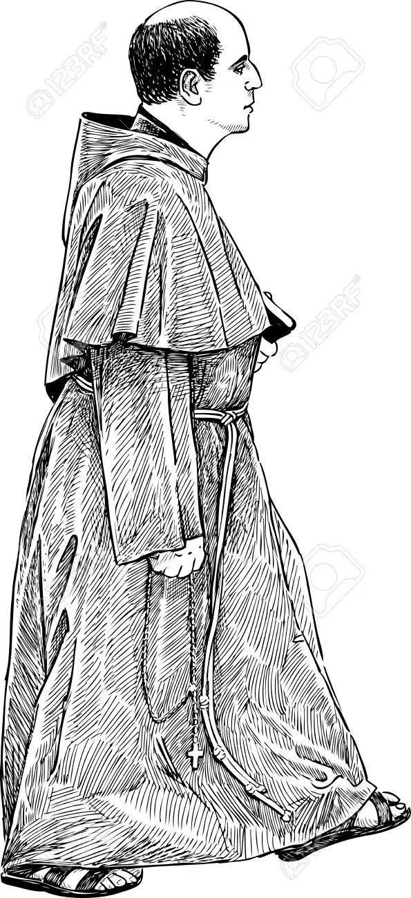 81706830-vector-drawing-of-a-catholic-priest | Mi Costa Rica de Antaño